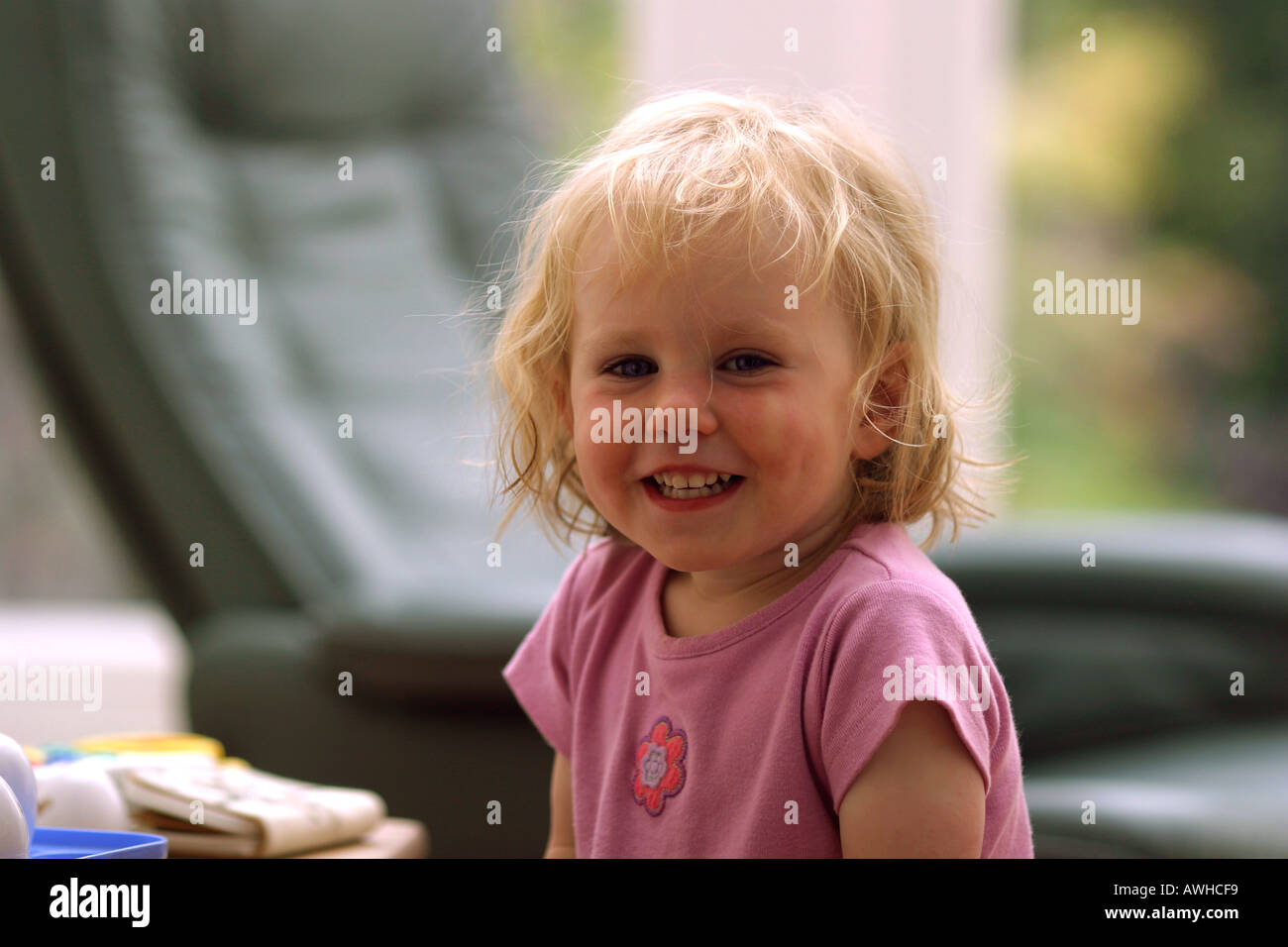 Toddler Girl Happy Stock Photo - Alamy