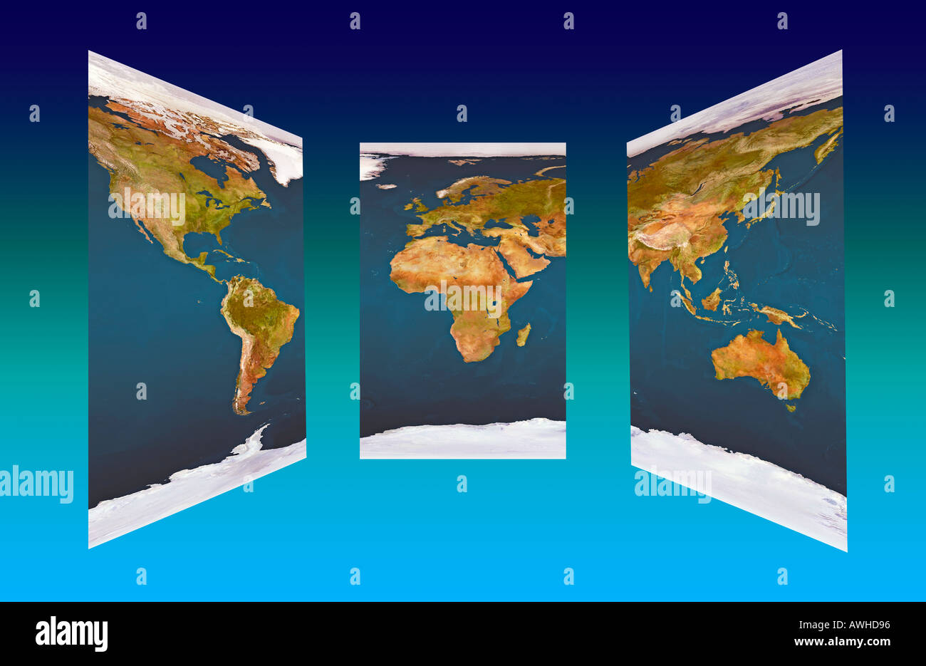3D Map of the World Stock Photo - Alamy