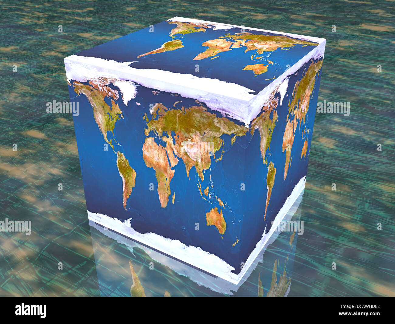 Cube square modernized abstract map graphic illustration hi-res stock ...