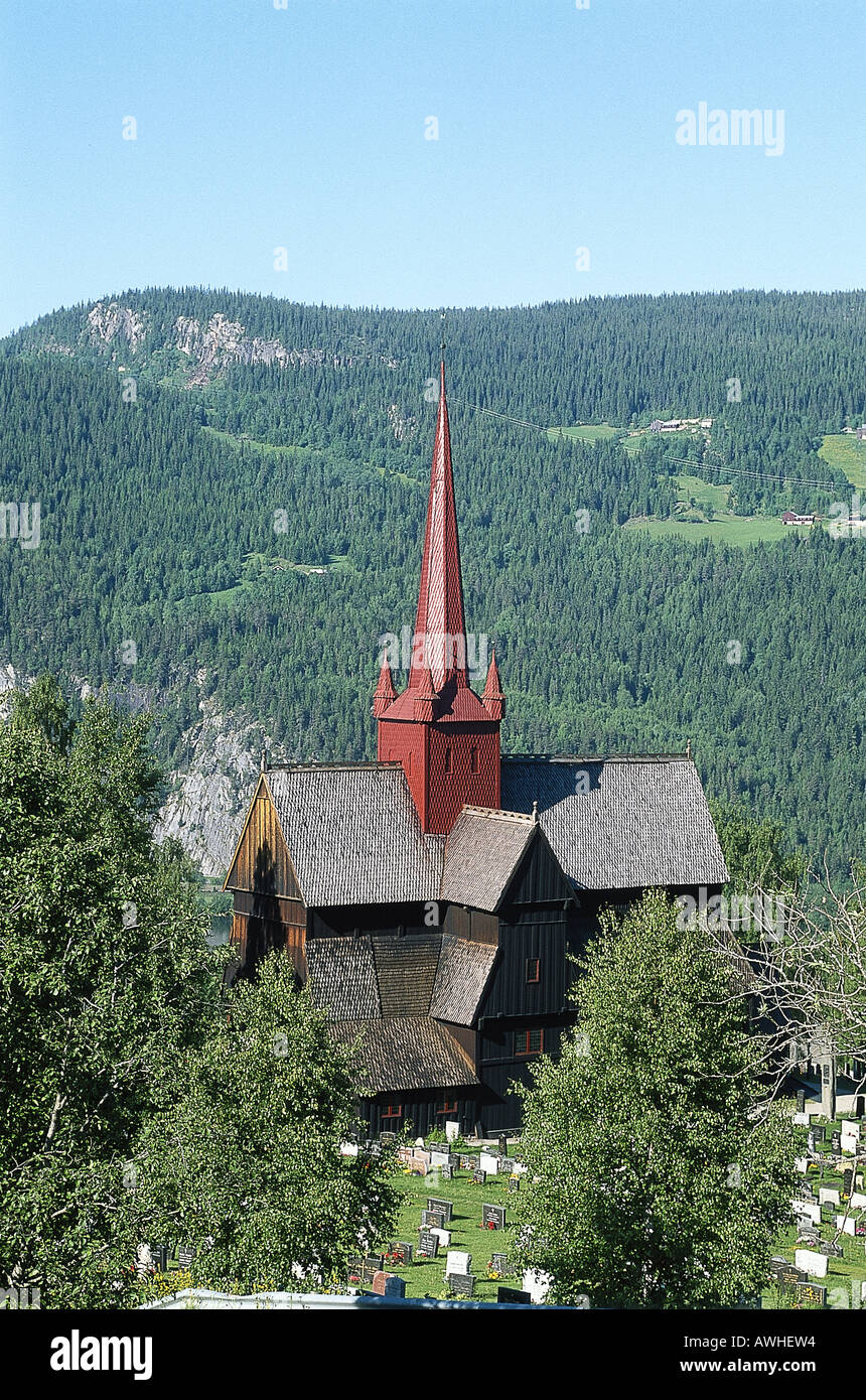 Norway, Eastern Norway, Gubrandsdalen, Ringebu Stavkirke, 13th-century ...