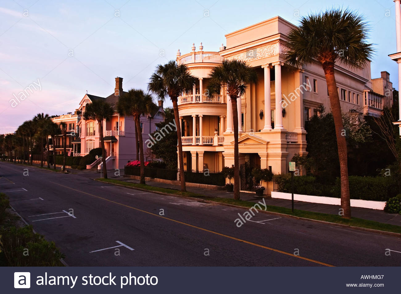 Charleston South Carolina Battery Row Stock Photos & Charleston South ...