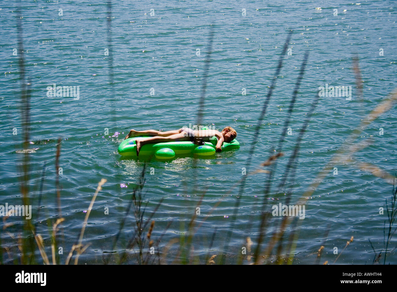 Lilo boy sea hi-res stock photography and images - Alamy