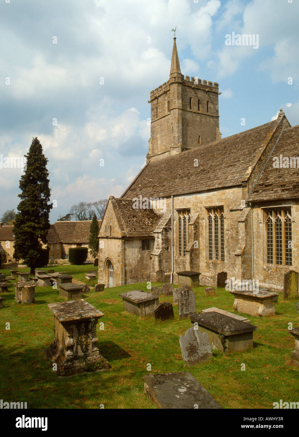 Hawkesbury Upton church, Avon, UK Stock Photo - Alamy
