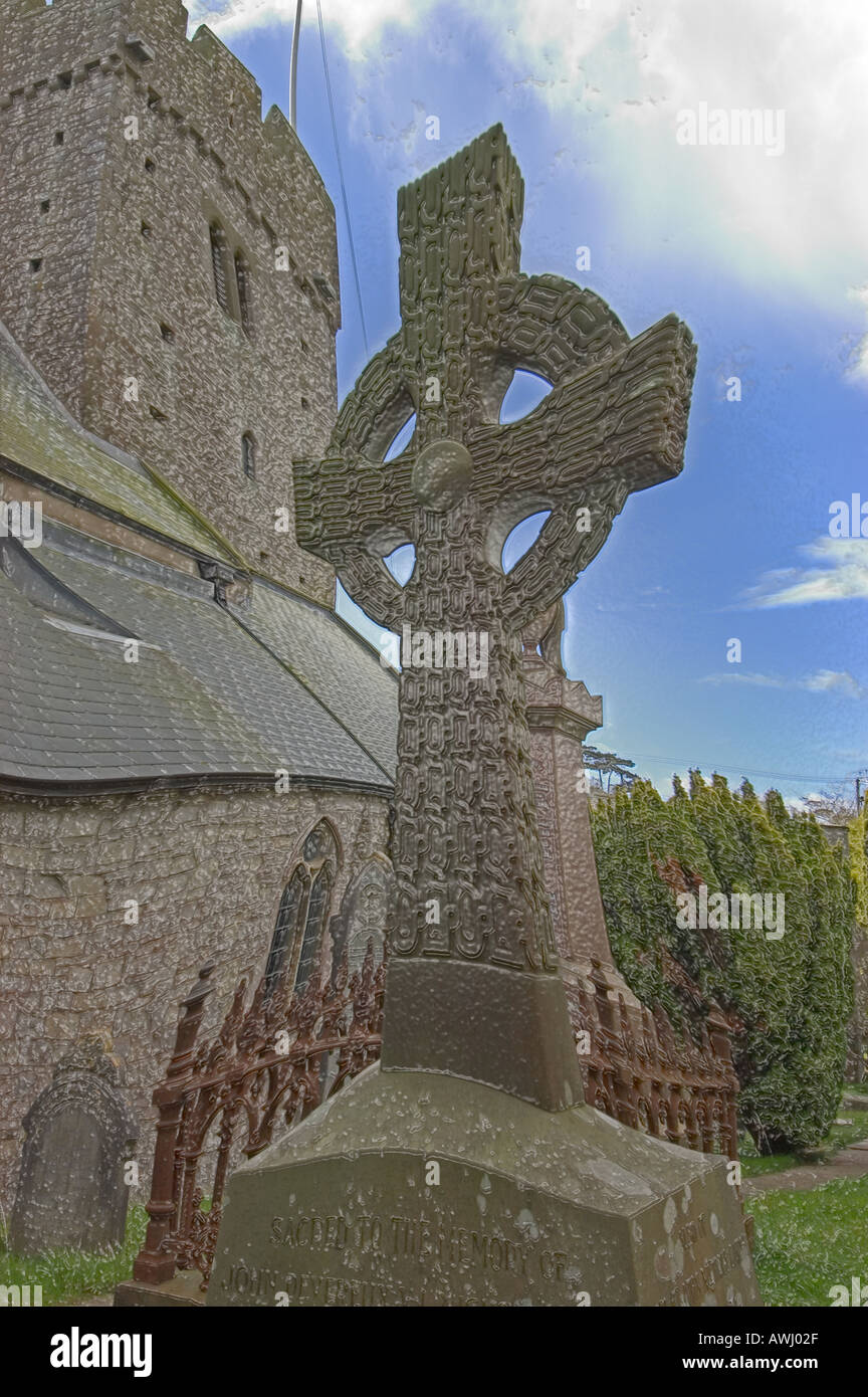 Celtic cross in wales hi-res stock photography and images - Alamy