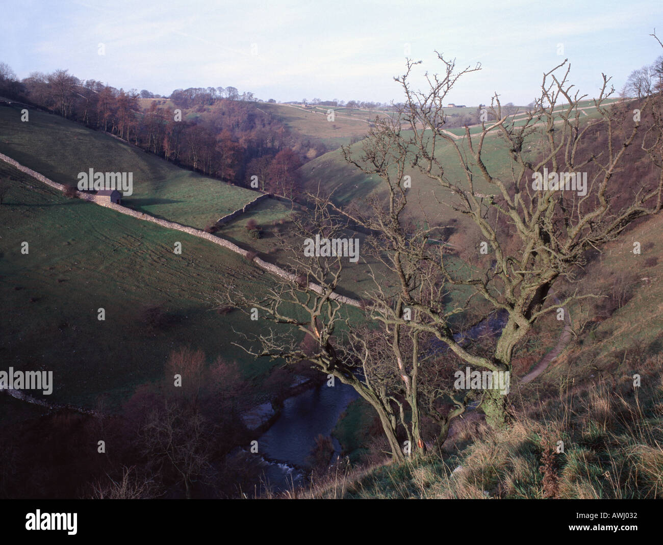 Dovedale from Baley Hill near Milldale in England's Peak District ...