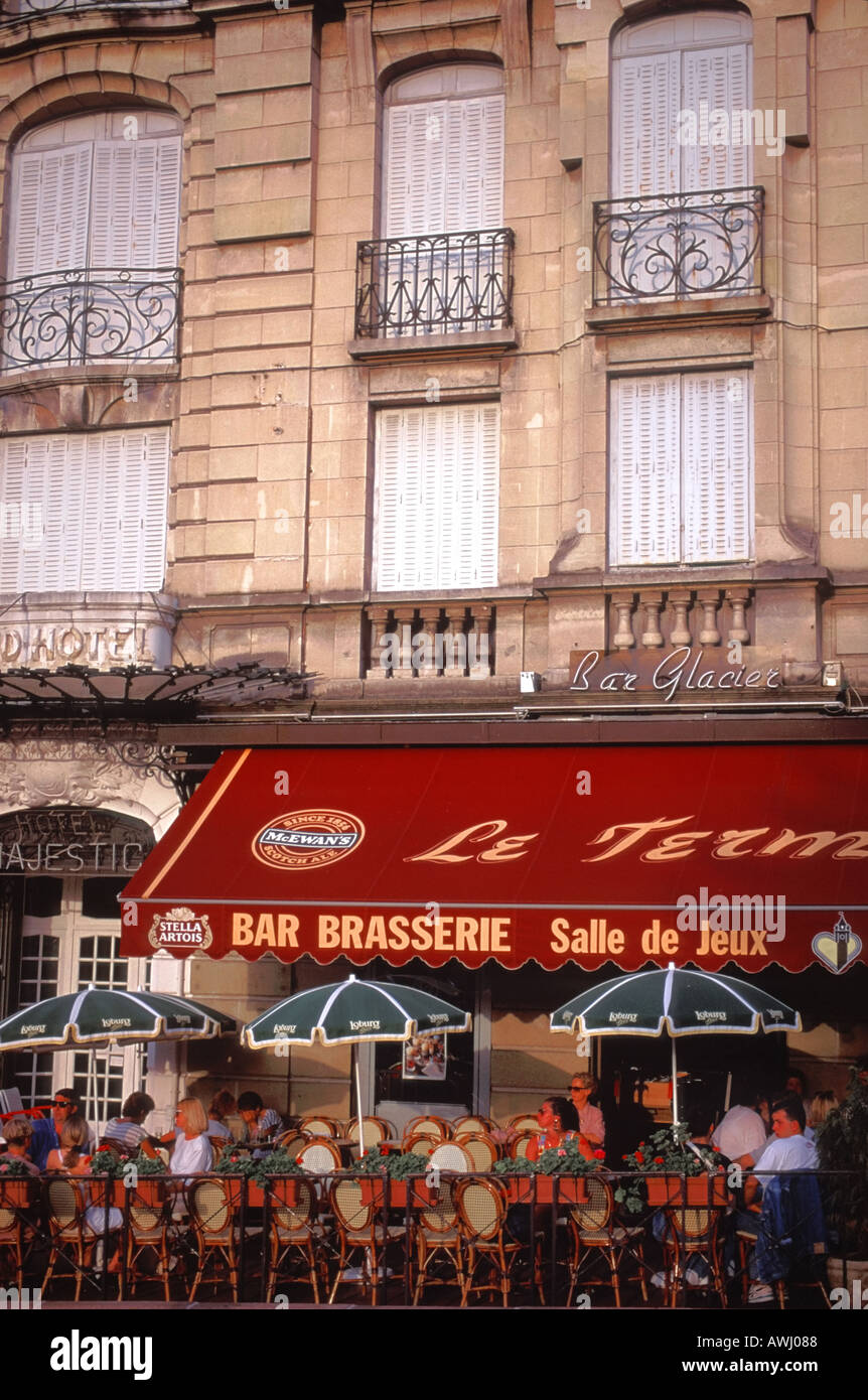 open air restaurant cafe in brive la gaillarde correze limousin massif ...