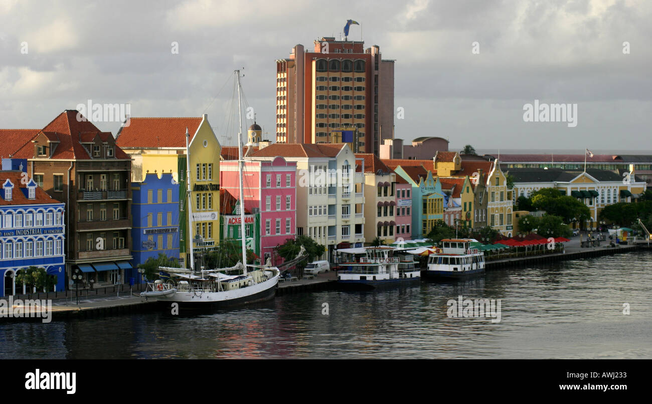 Curacao Willemstad Punda waterfront Stock Photo - Alamy