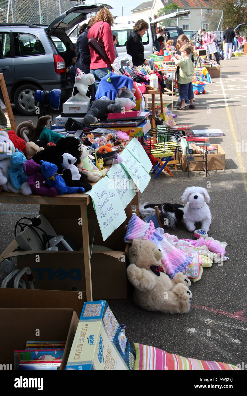 Boot sale on a summer's day Stock Photo - Alamy