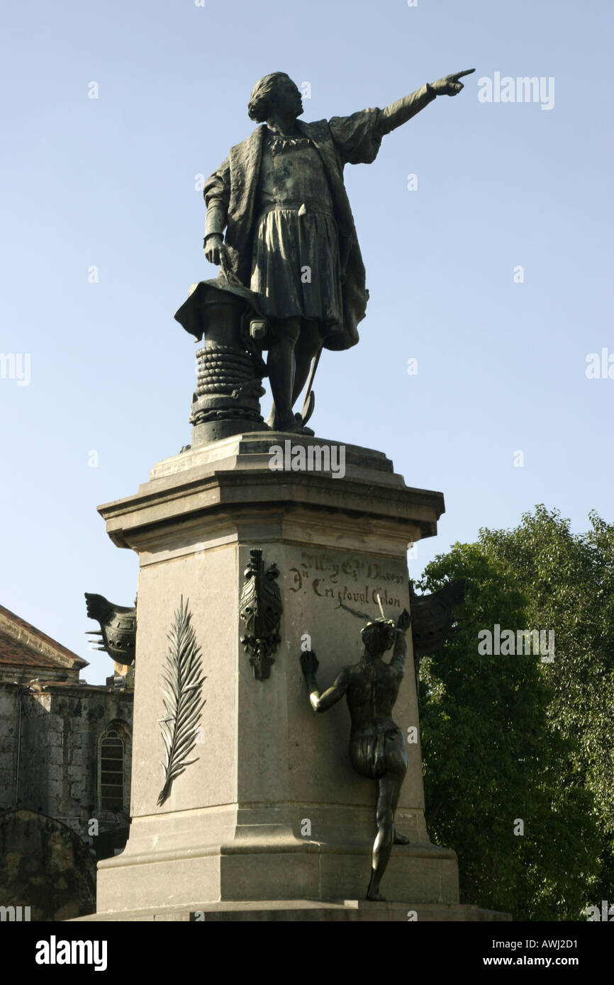 Dominican republic Santo Domingo Columbus statue Stock Photo - Alamy