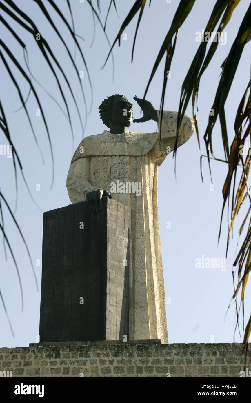 Dominican republic Santo Domingo Montecrios statue Stock Photo - Alamy