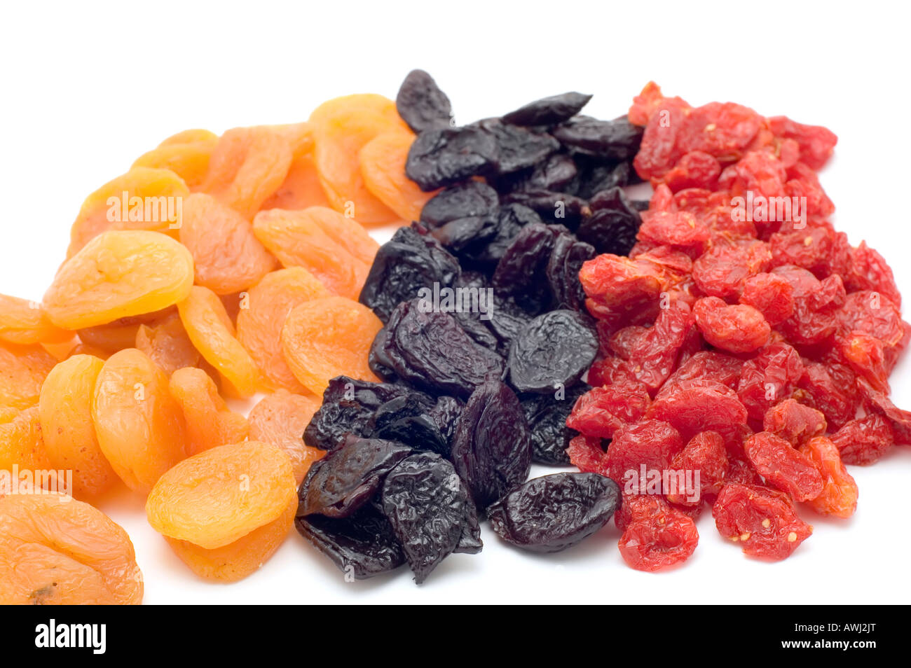object on white food dried fruits Stock Photo - Alamy