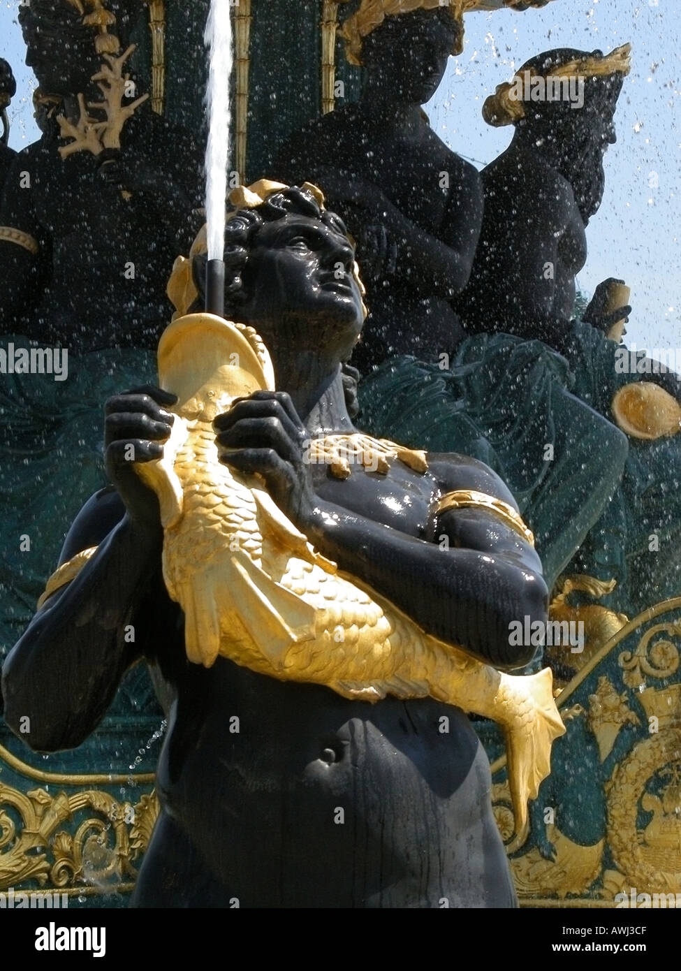 France Paris fountain figures of Place de la Concorde Stock Photo - Alamy