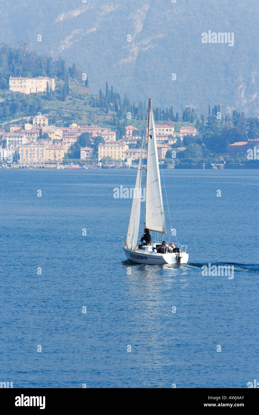 Sailing boat on Lake Como Italy Stock Photo - Alamy