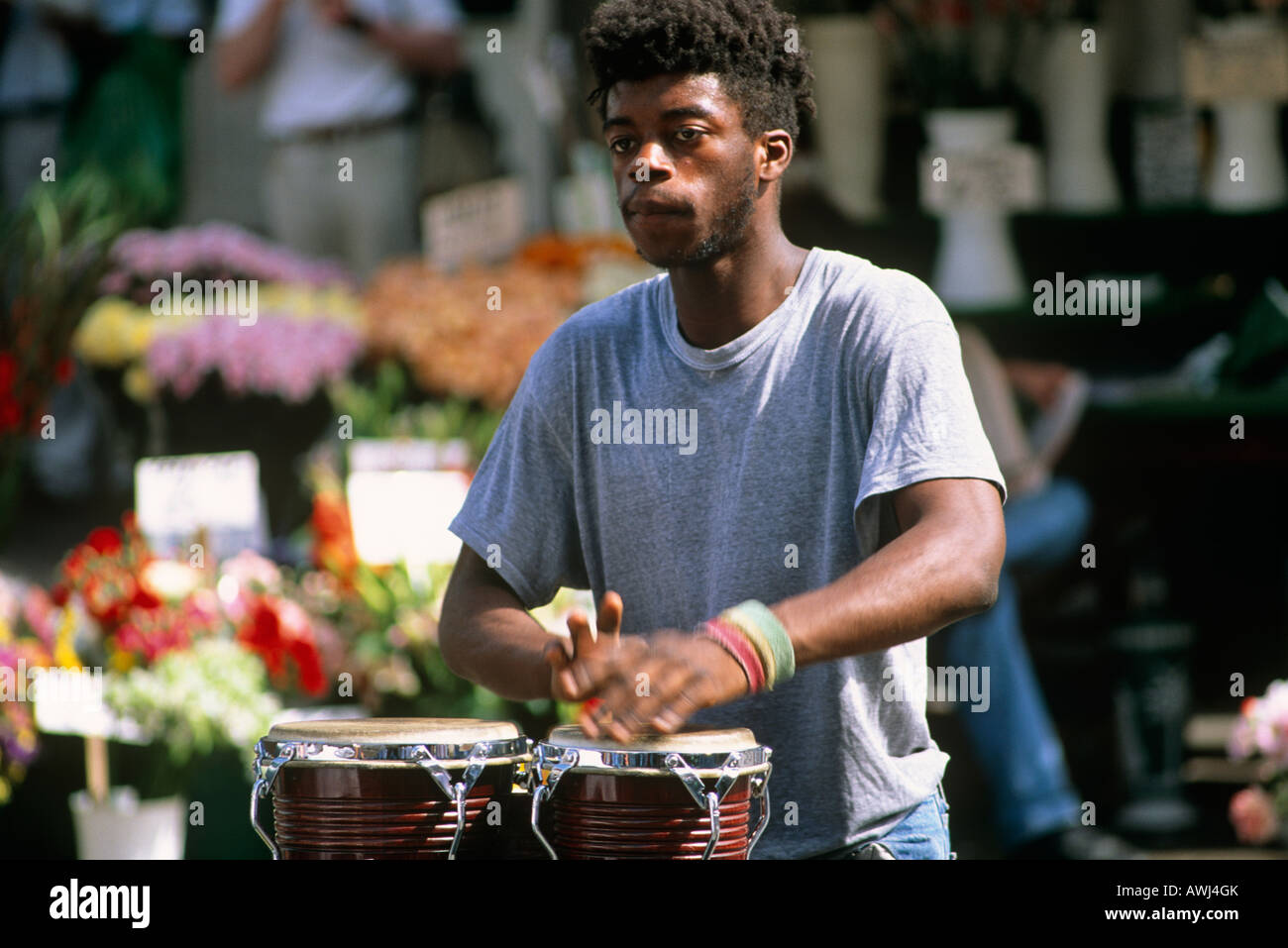 Man playing bongos hi-res stock photography and images - Alamy