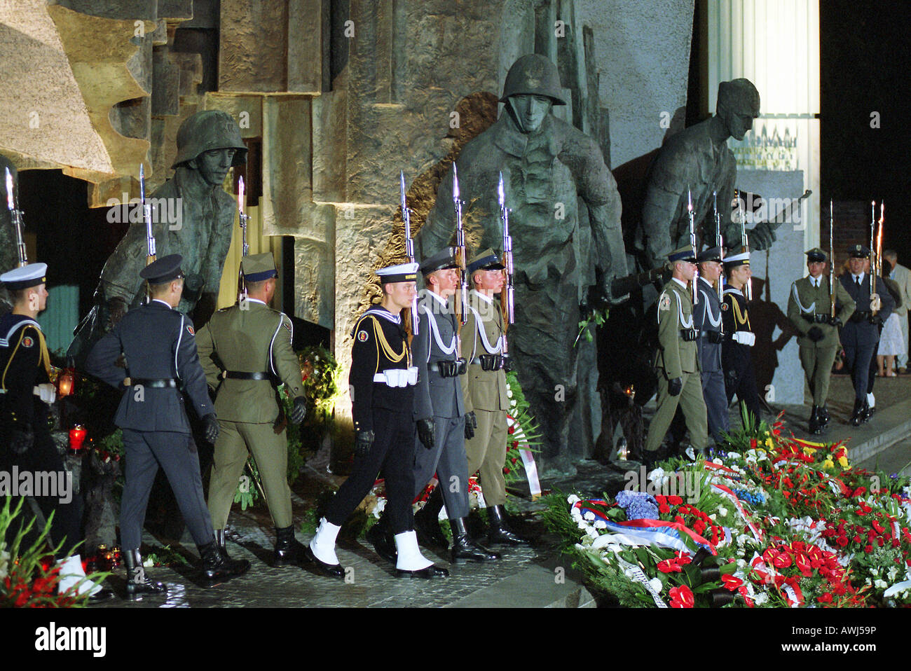 Guard of honor during the 60th Anniversary of the Warsaw Uprising ...