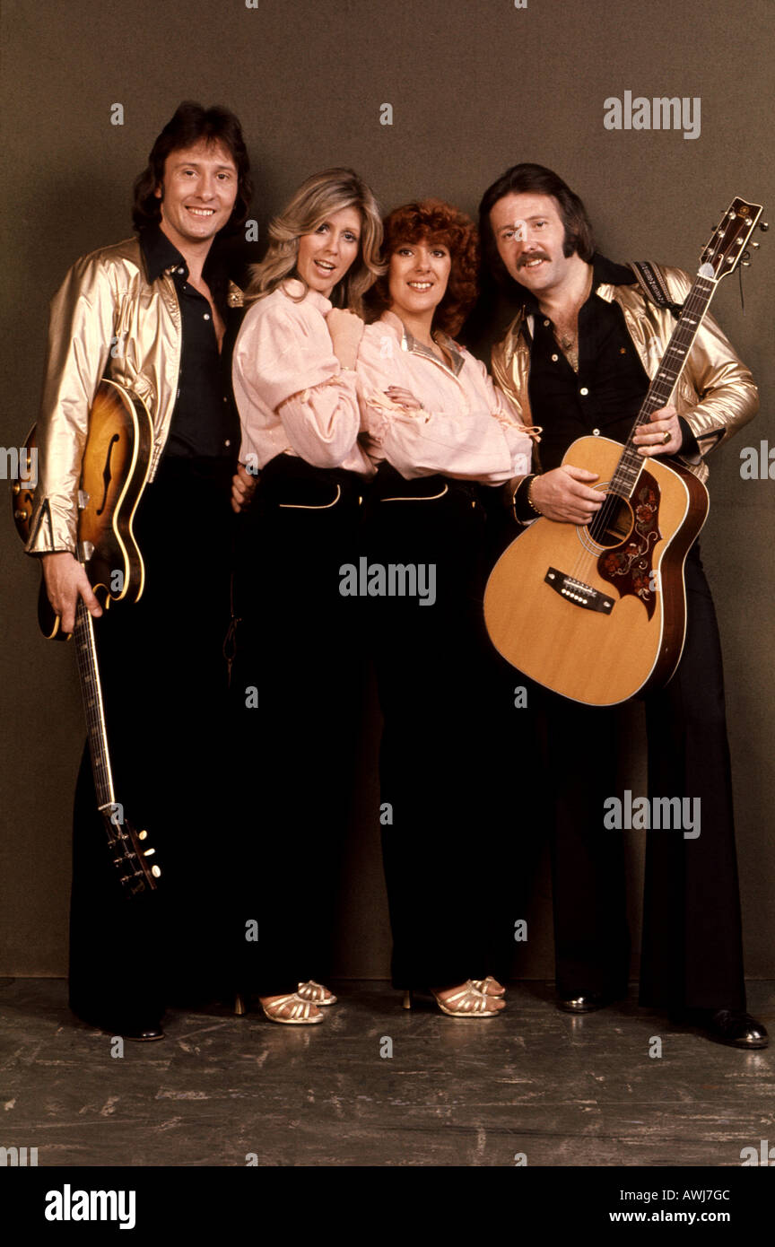 BROTHERHOOD OF MAN UK pop group about 1976 Stock Photo - Alamy