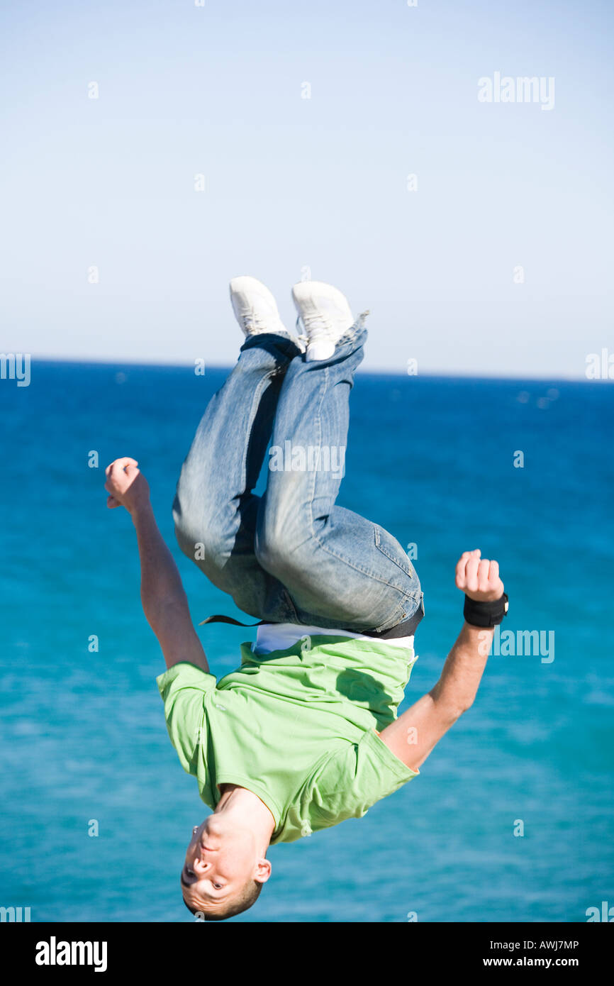 Doing a backflip hi-res stock photography and images - Alamy