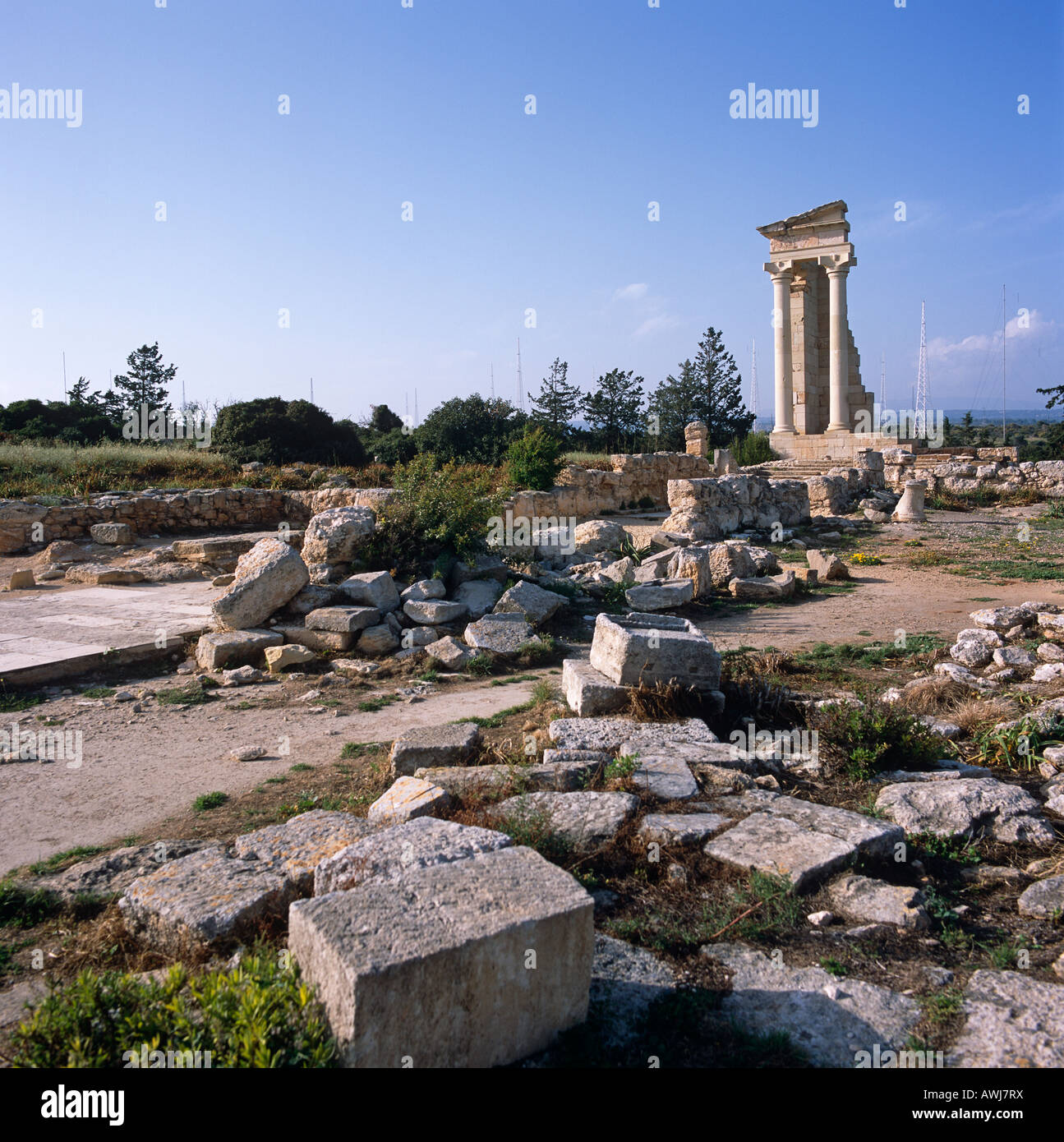 Temple Of Apollo Near Kourion Cyprus Greece Hellas Stock Photo - Alamy