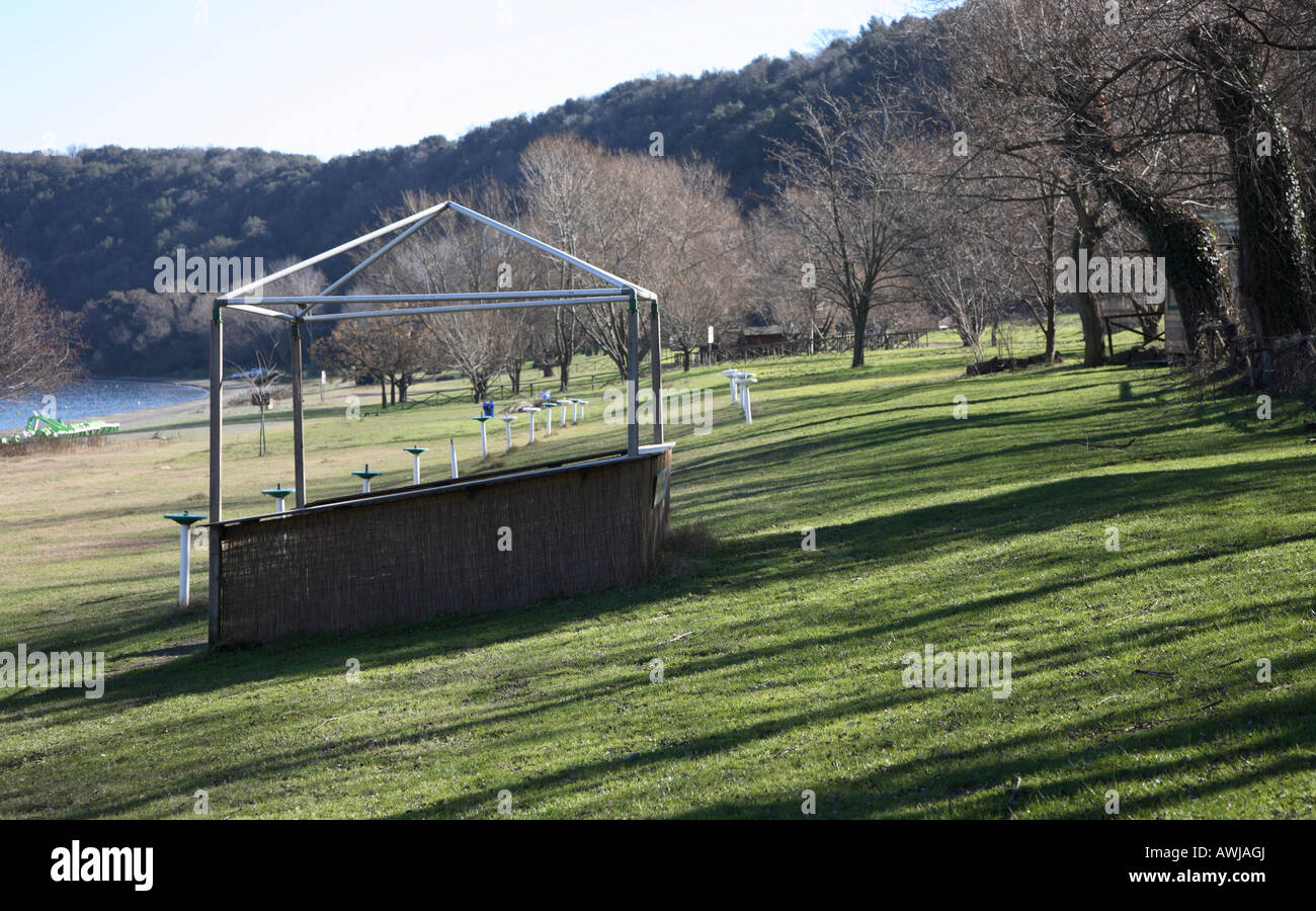 ramshackle hut on grassy strand Stock Photo - Alamy