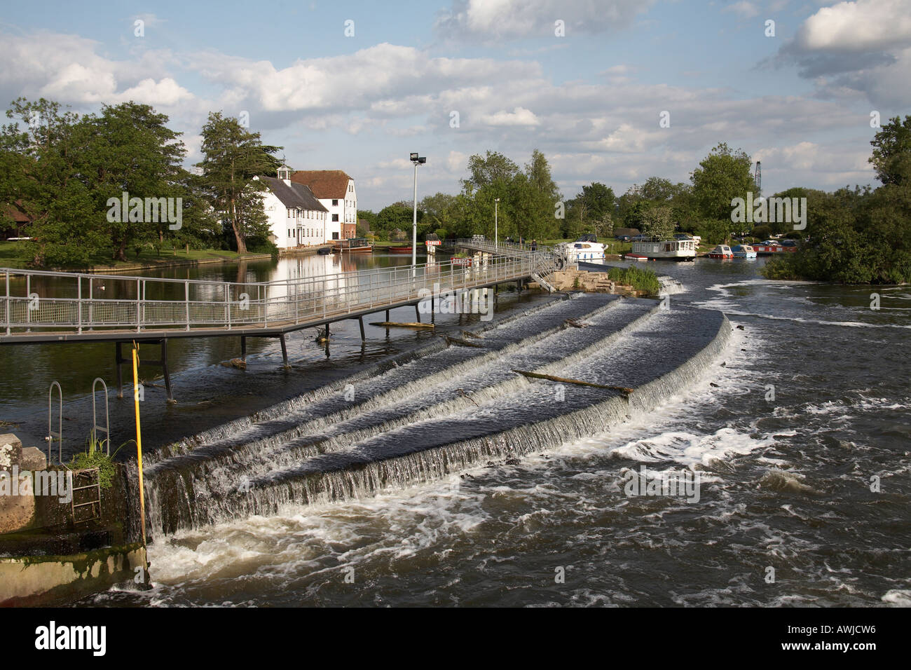 Hambleden Mill with weather vain on Hambleden lock wier near Henley on ...