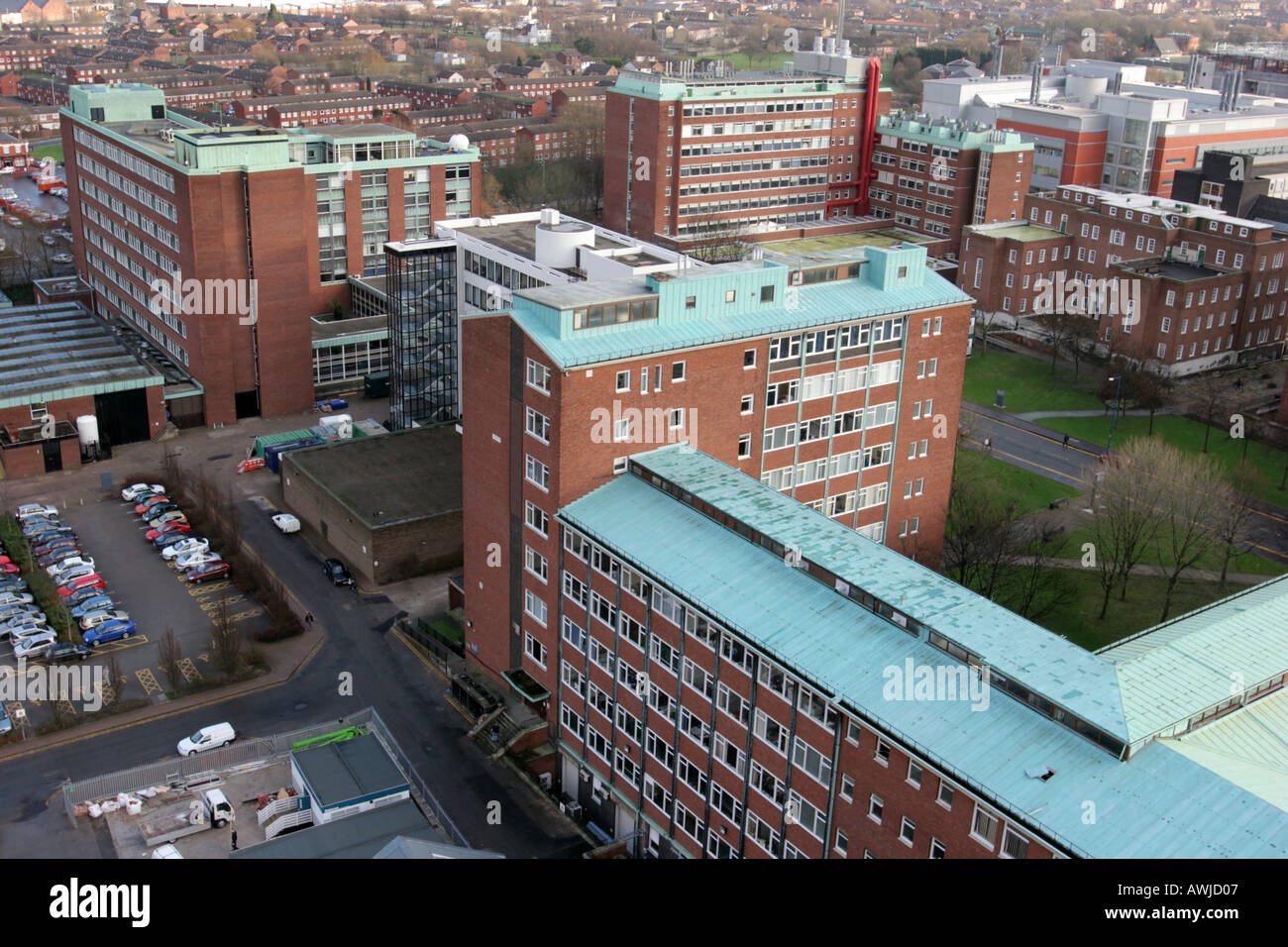 Aerial view of Williamson Building and other buildings around Brunswick ...