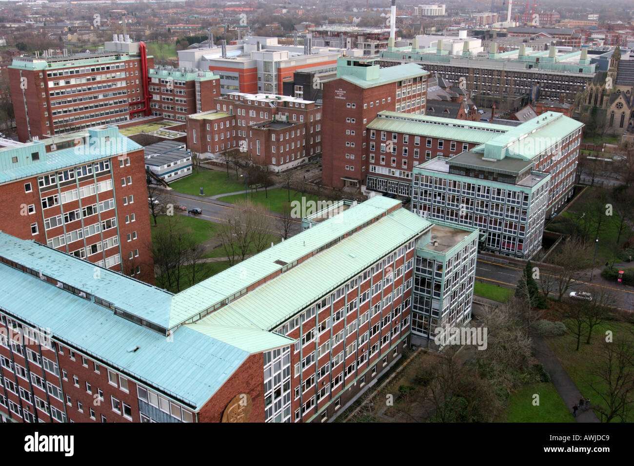 Aerial view of Williamson Building and other buildings around Brunswick ...