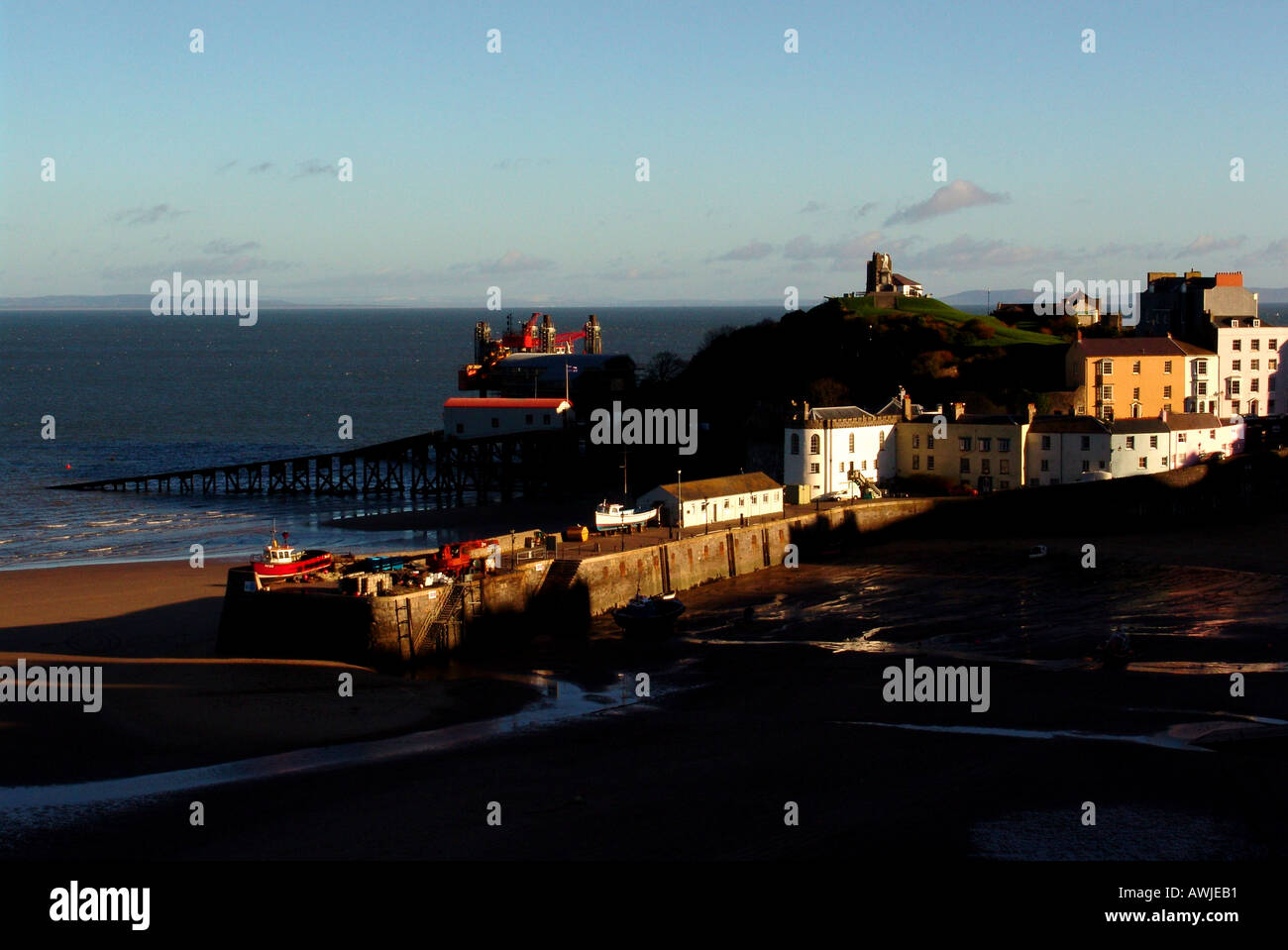 Tenby in Pembrokshire West Wales in Winter sunshine Stock Photo - Alamy