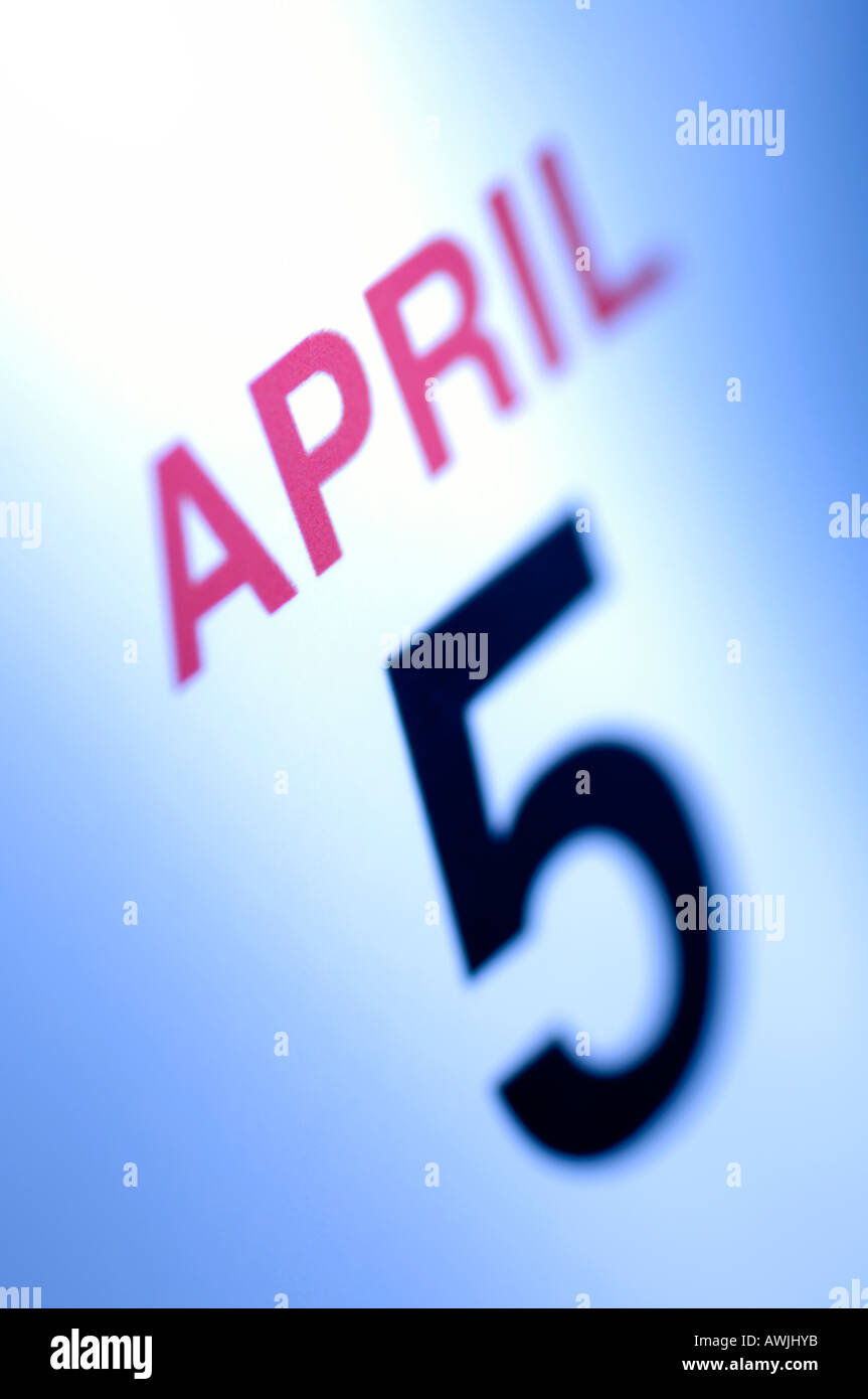 Start of UK Tax year April 5th Stock Photo - Alamy