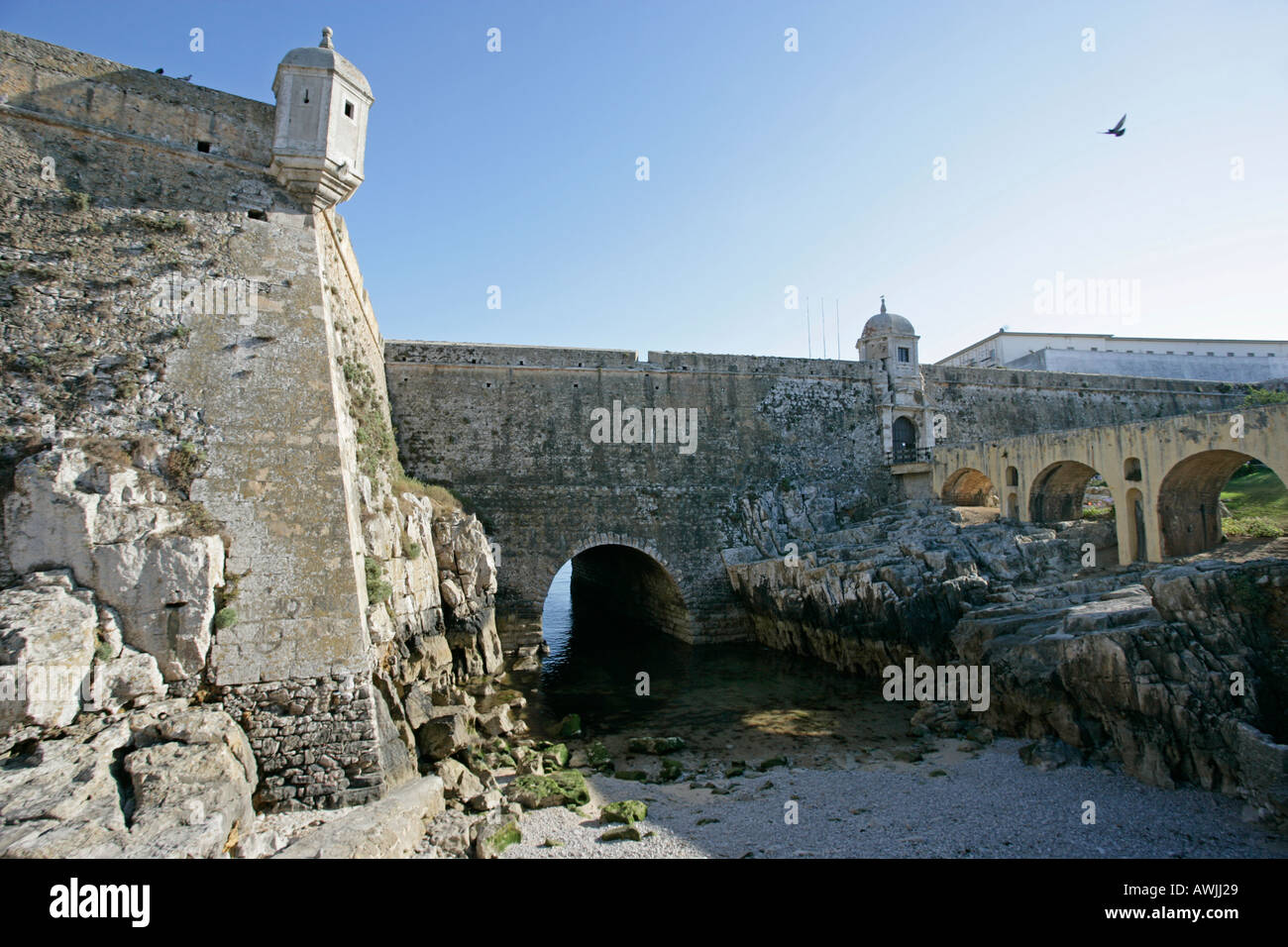 A view of the Fortaleza a 16th century fortress once used as a prison ...