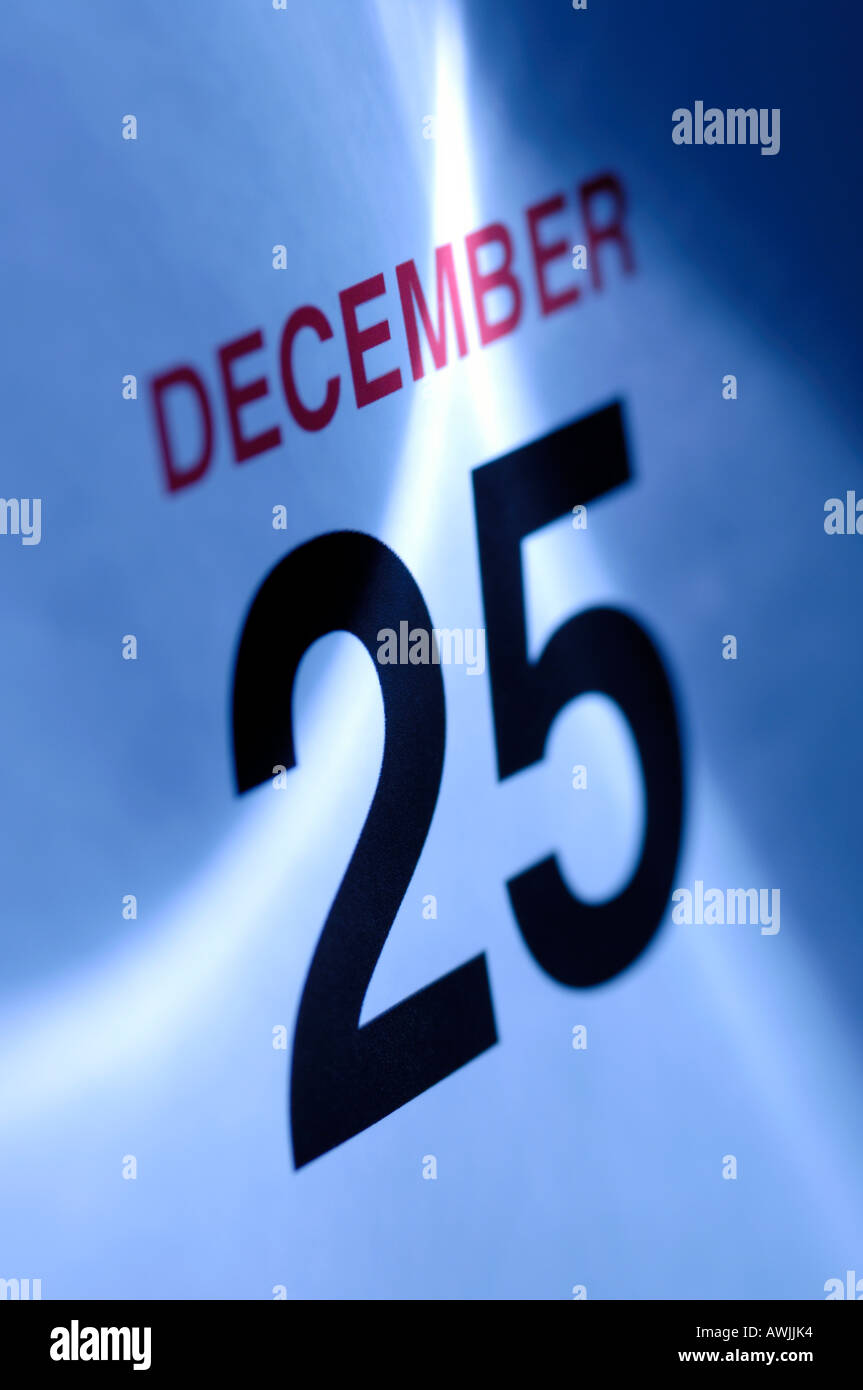 25th december calendar hi-res stock photography and images - Alamy