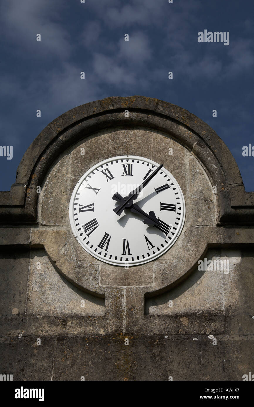 Clock face of old clock in Berkshire England UK Stock Photo - Alamy