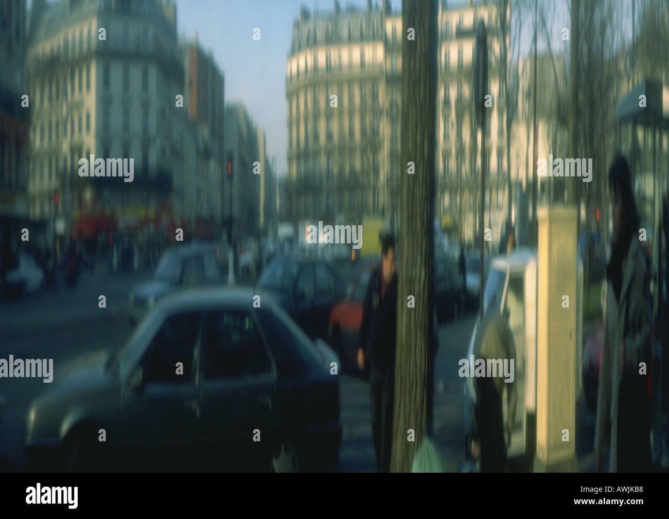 France, Paris, street scene, distorted image Stock Photo - Alamy