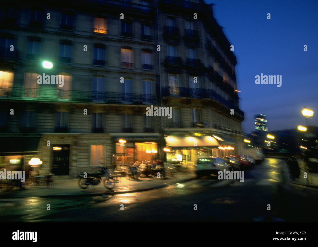 France, Paris, street at night Stock Photo - Alamy