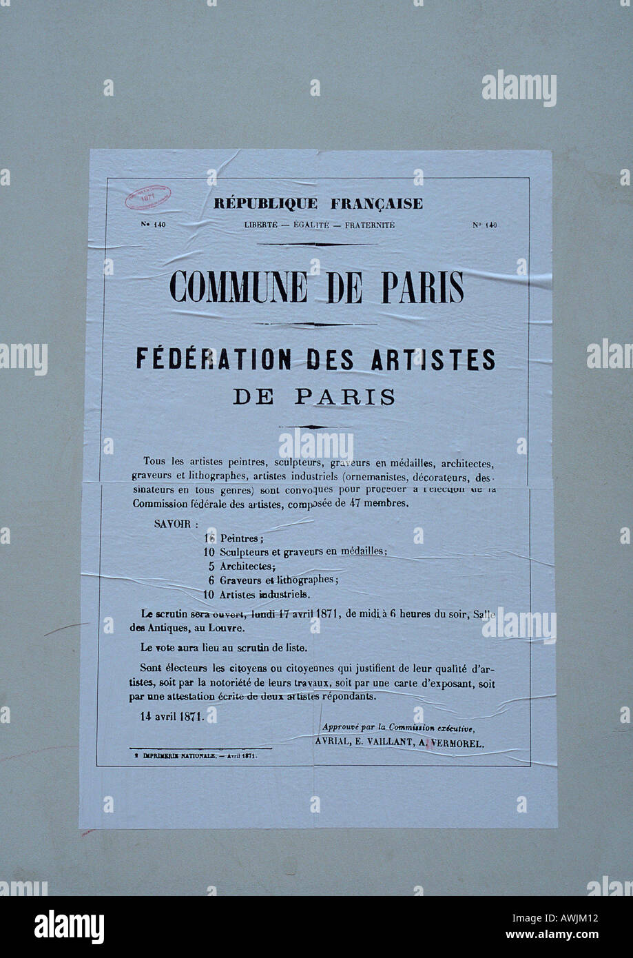 Paris commune poster hi-res stock photography and images - Alamy