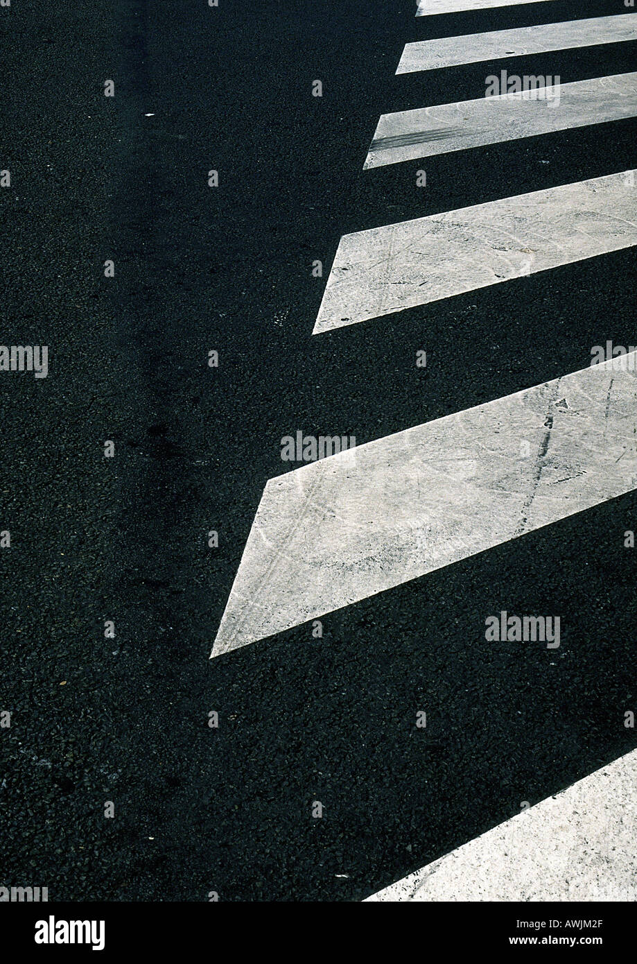Crosswalk lines on street Stock Photo - Alamy