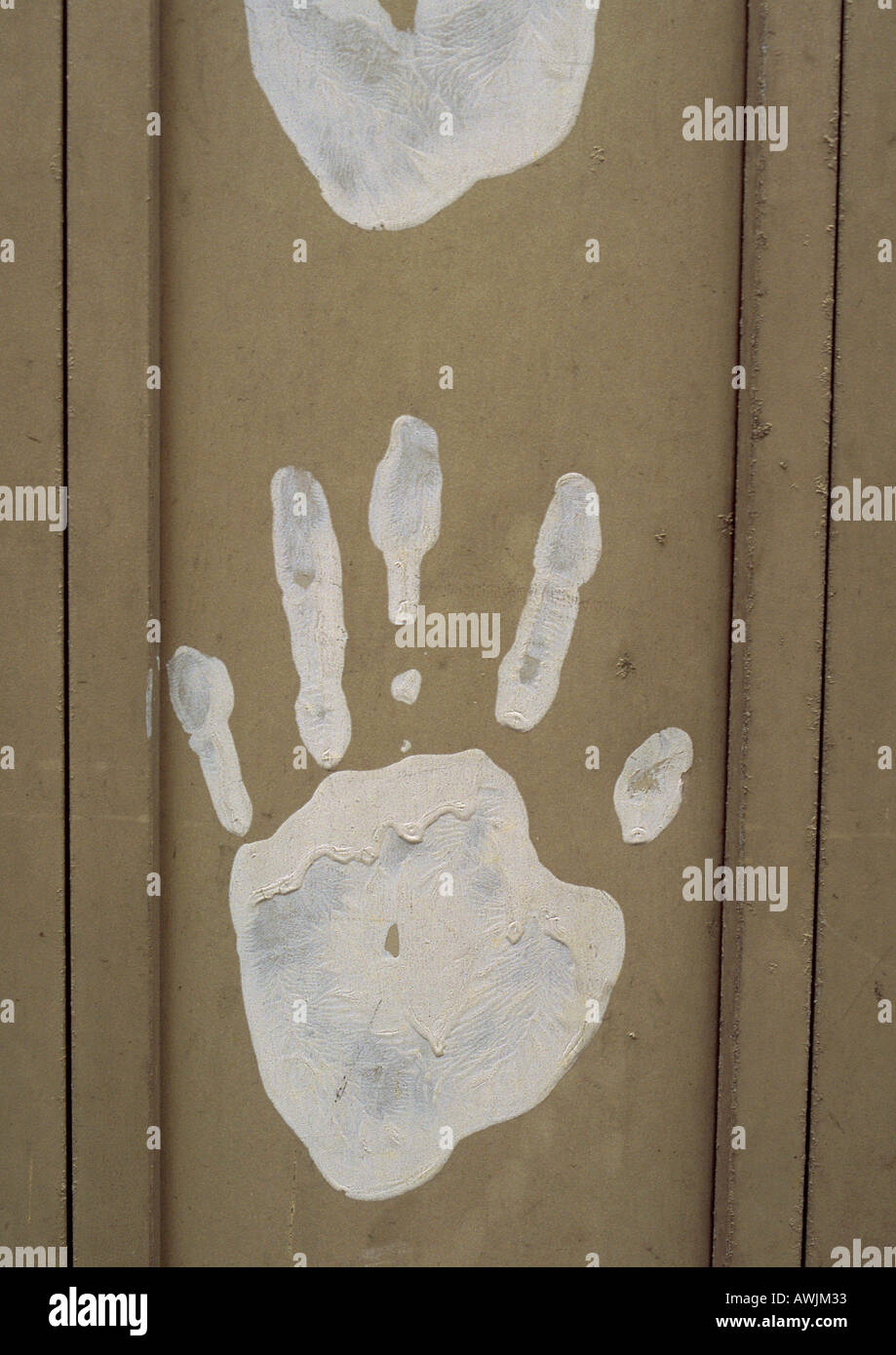 White hand print Stock Photo - Alamy