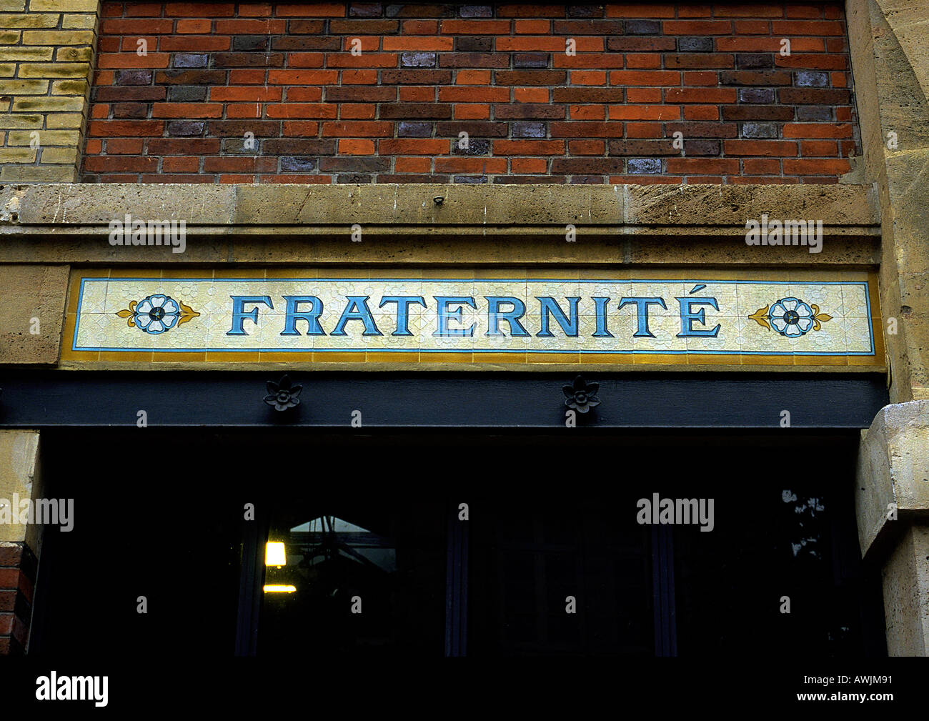 Fraternity sign in French Stock Photo - Alamy