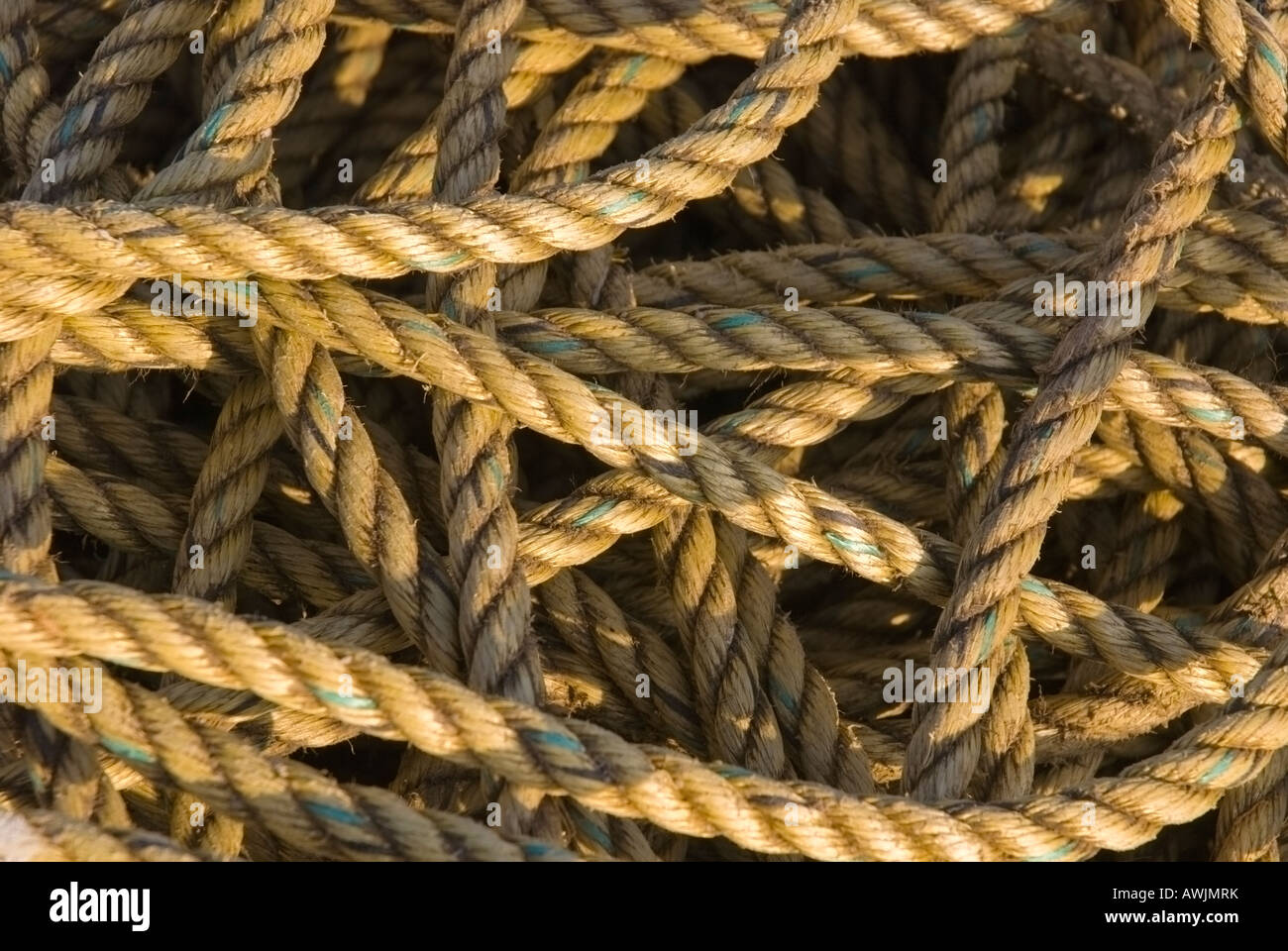 A tangled coil of rope Stock Photo - Alamy