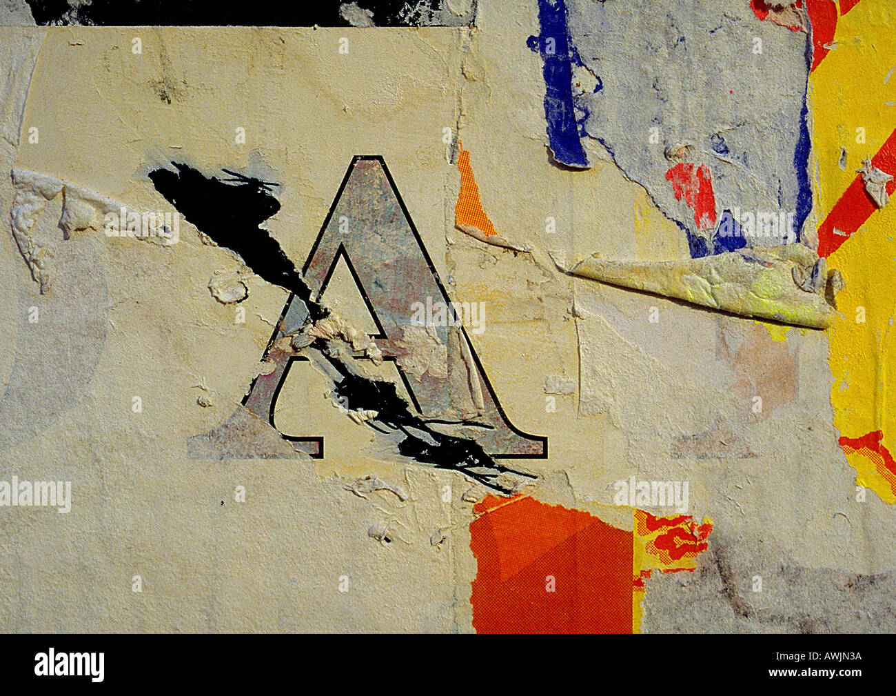 A, text, painted Stock Photo - Alamy