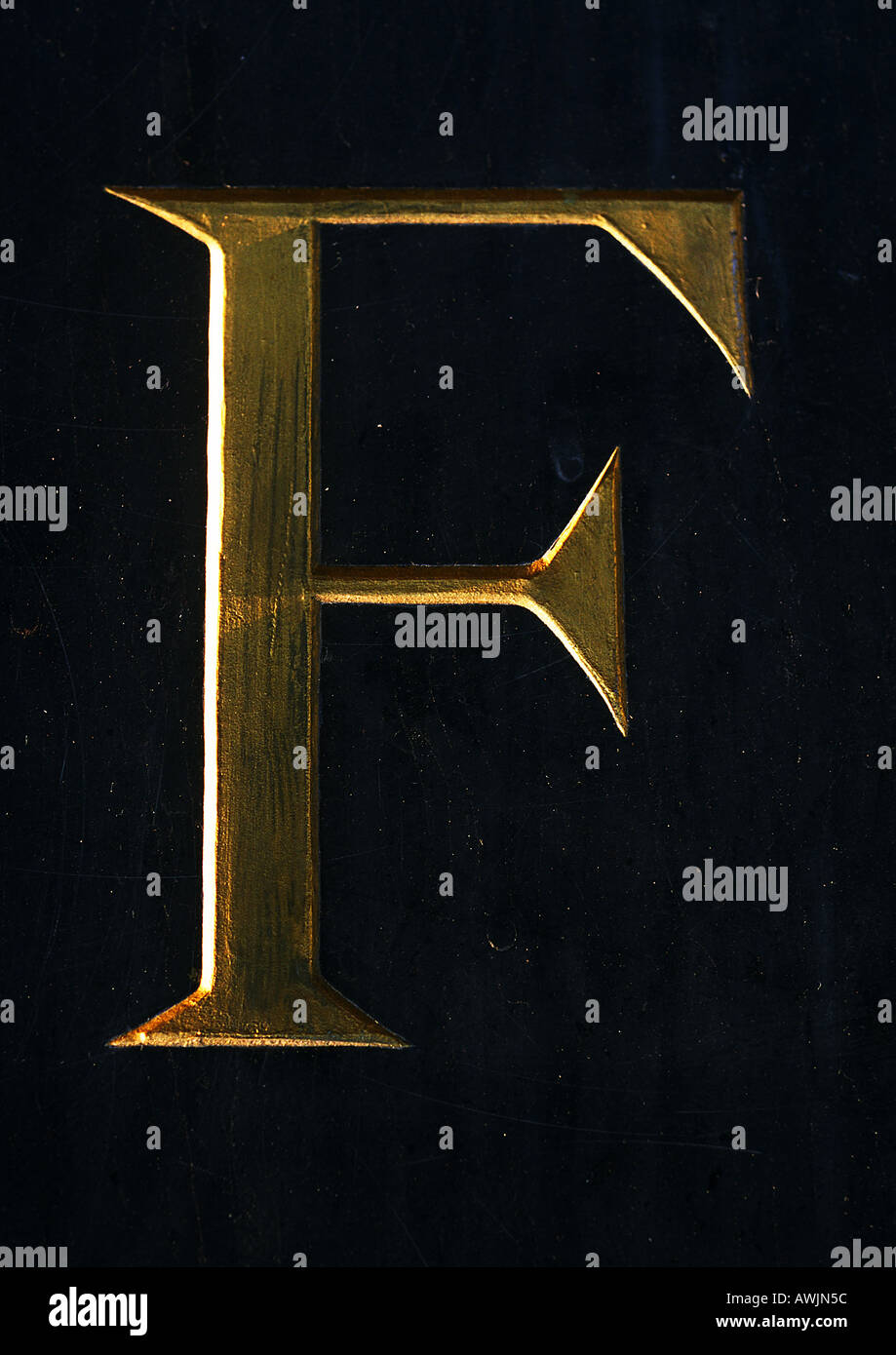 Gold alphabets letters hi-res stock photography and images - Alamy