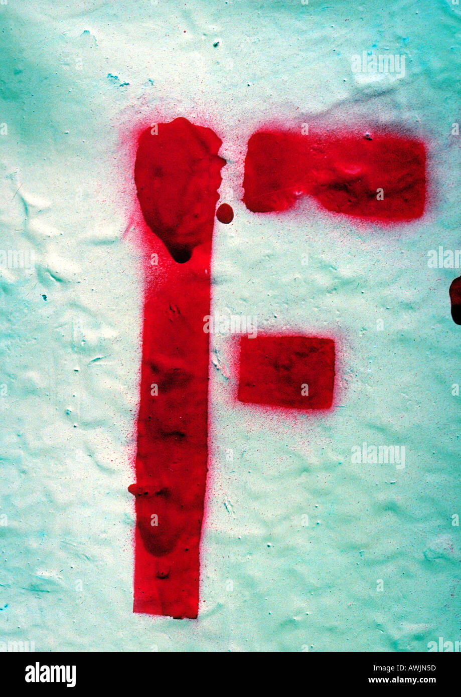 F, text, stencil Stock Photo - Alamy