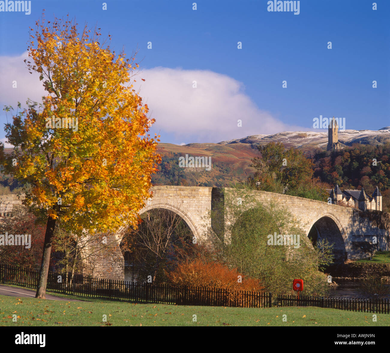 Stirling Bridge across the River Forth, Stirling City, Scotland, UK ...