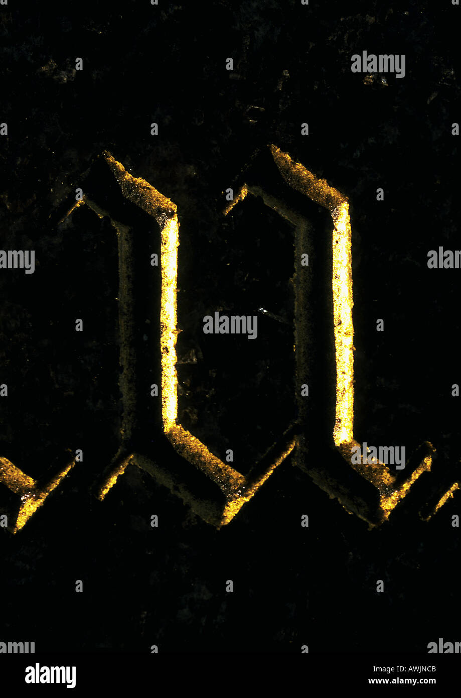 Gold alphabets letters hi-res stock photography and images - Alamy