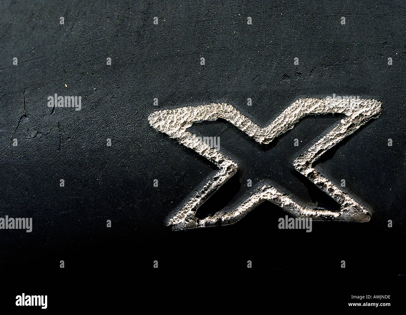 x, text, outlined Stock Photo - Alamy