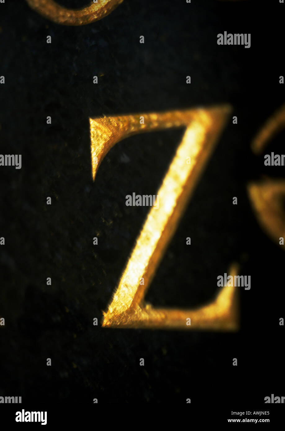 Z, text, embossed Stock Photo - Alamy