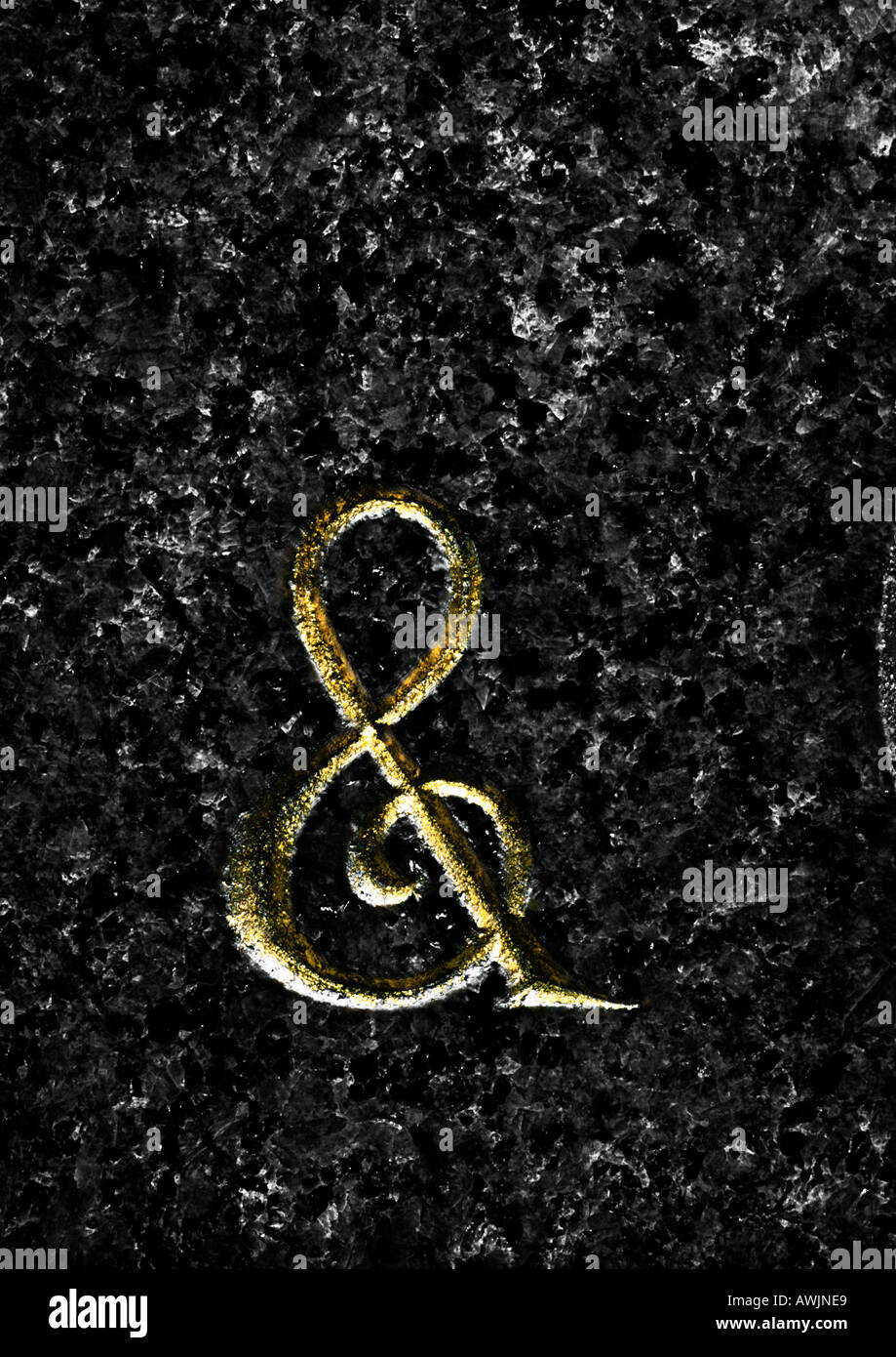 &, text, embossed Stock Photo - Alamy