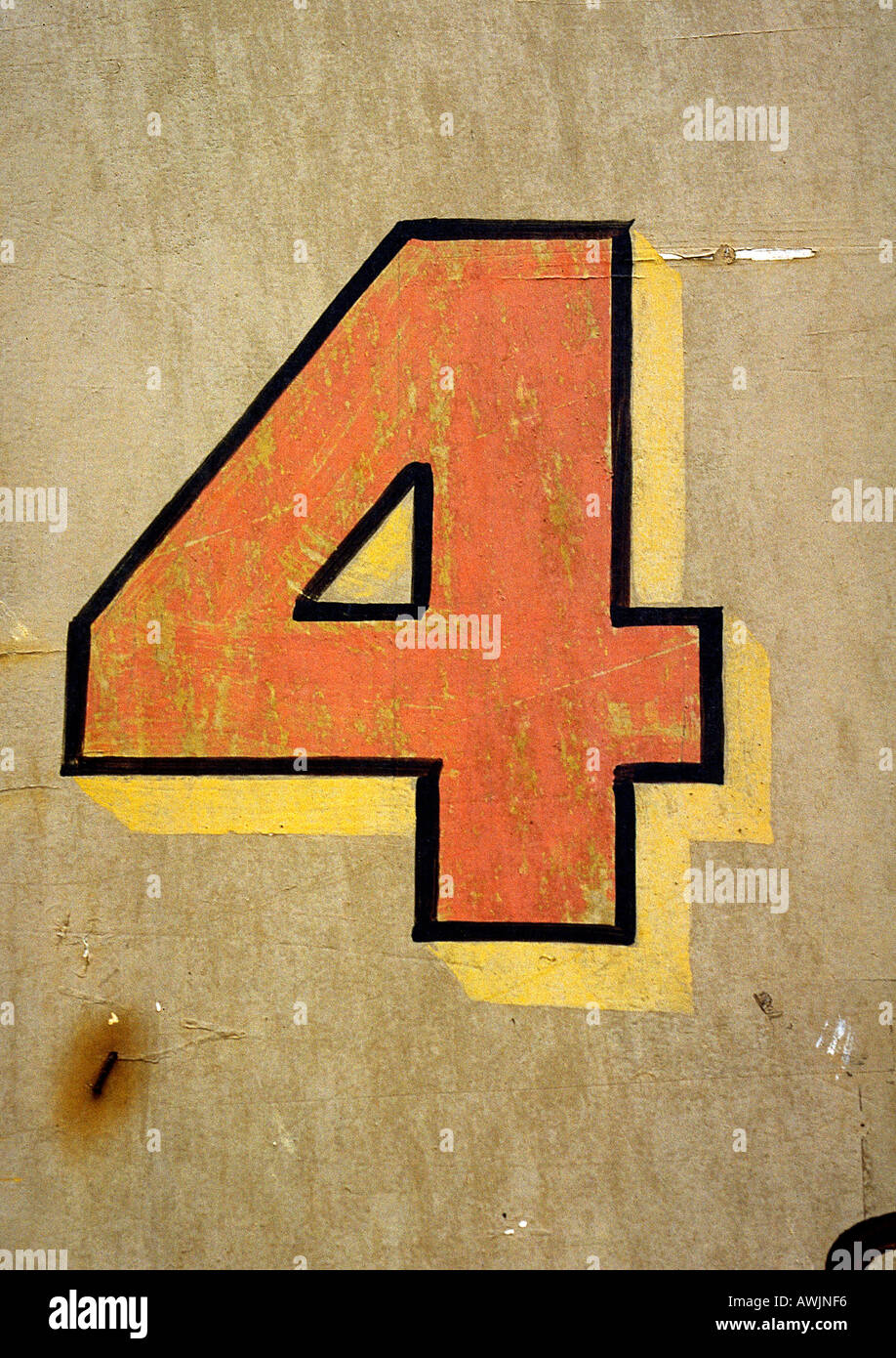 Number 4s hi-res stock photography and images - Alamy
