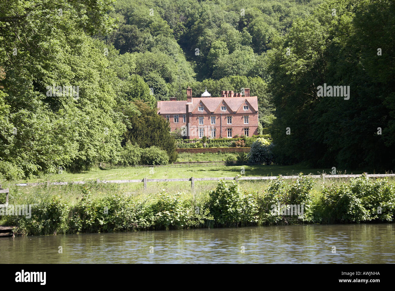 Grand beautiful luxury expensive large red brick residential house or ...