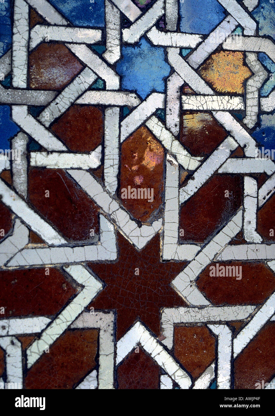 Patterned tiles, star, close-up Stock Photo - Alamy