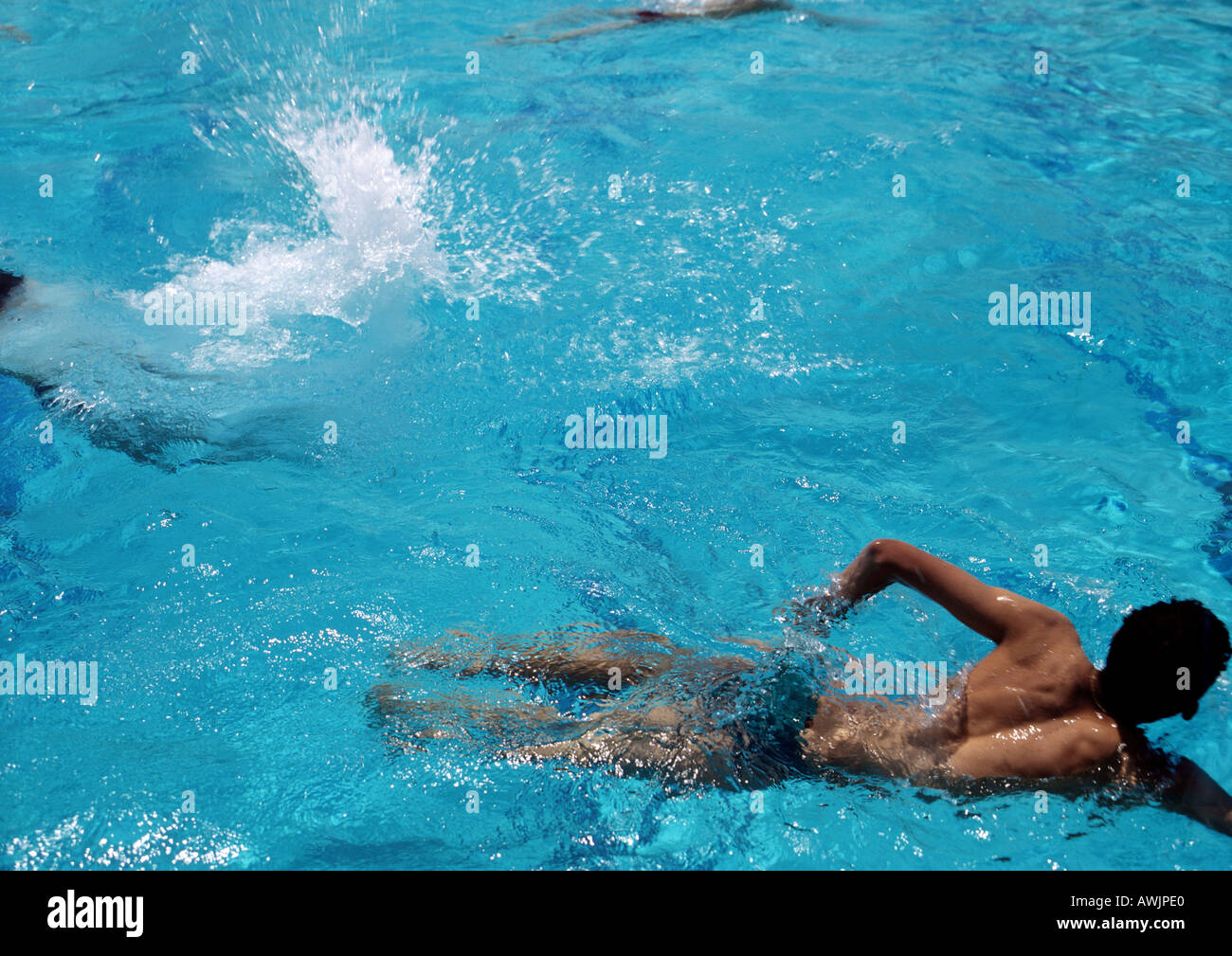 Person swimming pool refraction hi-res stock photography and images - Alamy